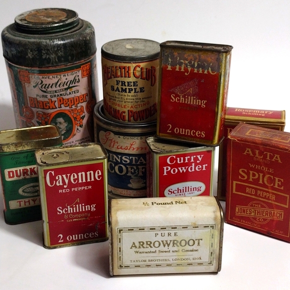 Vintage | Accents | Vintage Spice Tin Boxes And Card Boxes | Poshmark